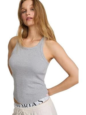 Victoria's Secret Angel Essentials Vs Iconic Rib Racerback Tank - Grey