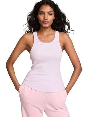Victoria's Secret Victoria's Secret Angel Essentials Ribbed Racerback Tank Purple