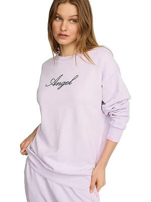 Victoria's Secret Angel Essentials Iconic Fleece Crewneck Sweatshirt - Purple