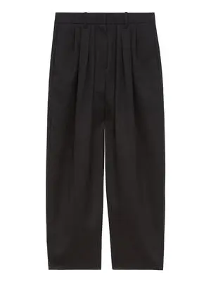 Isabel Marant Étoile Janice Pleated Wool Pants - Black
