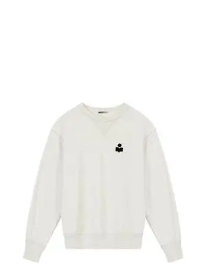 Isabel Marant Étoile Mike' Cotton Crewneck Sweatshirt - Ecru