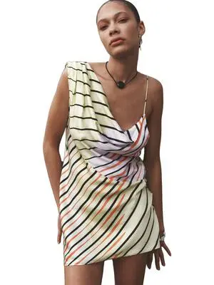 SWF S/W/F Boutique - International Asymmetric Cowl Mini Dress