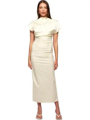 SWF Ruched High-neck Midi - Lemon