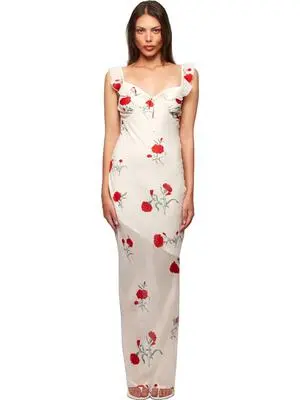 SWF Sweetheart Neck Bias Slip Dress - Bloom