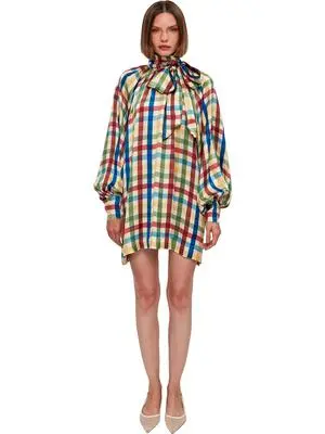 SWF High Tie Mini Dress - Soft Clash