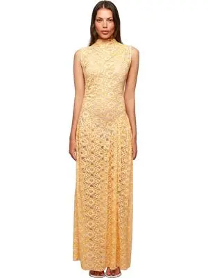 SWF High-neck Lace Maxi Dress - Burnt Sol