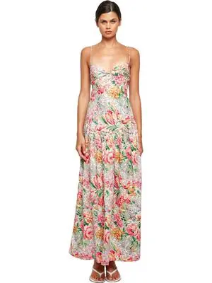 SWF Fitted Midi - Golden Bloom