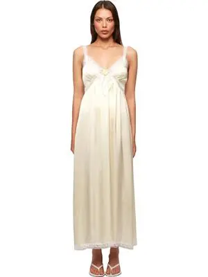 SWF Lace Detail Empire Midi - Lemon