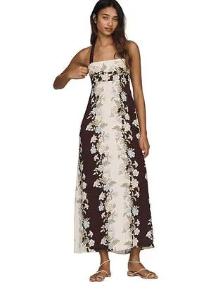 Saylor Danni Midi Dress - Brown Pattern