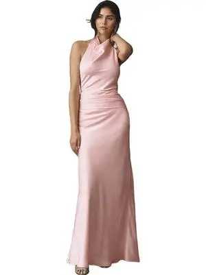 MARE MARE Isabella High-neck Maxi Dress - Pink