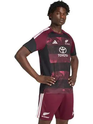 Adidas All Blacks Performance Tee For South Africa Tour - Maroon