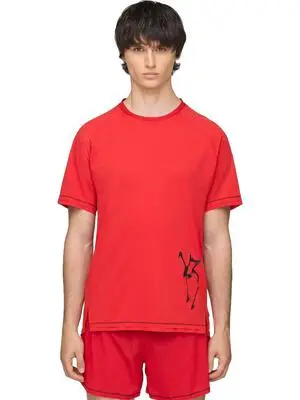 Adidas Y-3 Chito Graphic Running Short Sleeve Tee Red - Scarlet