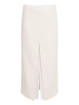 Khaite Double-layered Midi Skirt - Ivory