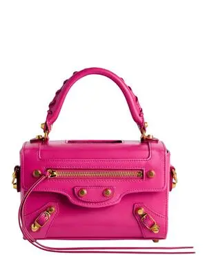 Balenciaga Leather Le City Sleek Box Top-handle Bag - Pink