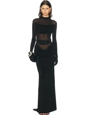 Burc Akyol Jersey Caryatid Dress - Black