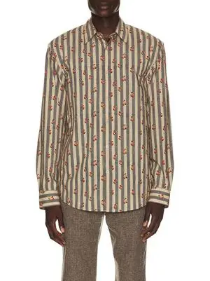 Dries Van Noten Caper Shirt In Cream - Beige
