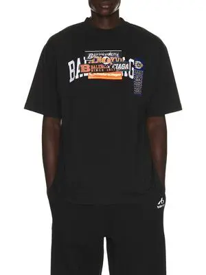 Balenciaga Medium Fit Tee Shirt - Black