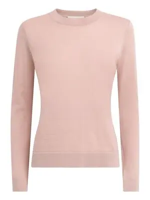 Max Mara Virgin Wool Crew-neck Sweater - Beige