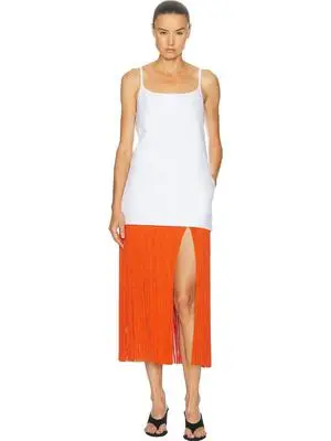 Alaïa Sleeveless Mini Dress In White - Blanc