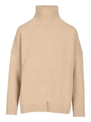 Max Mara Weekend Max Mara Borgia Turtleneck Knitted Sweater Beige