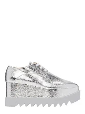 Stella McCartney Elyse Lace-up Derby With Platform Sole - Silver