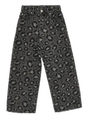 DOUUOD Leopard Print Frayed Hem Jeans - No