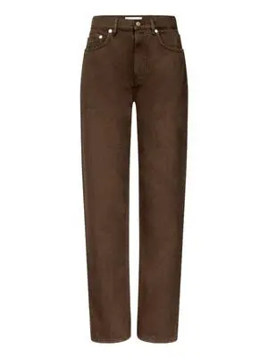 Loulou De Saison Samur Organic Denim Boyfriend Jeans - Brown
