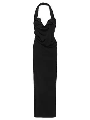Magda Butrym Halter Corset Draped Dress - Black