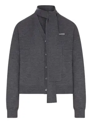 Miu Miu Wool Cardigan Anthracite