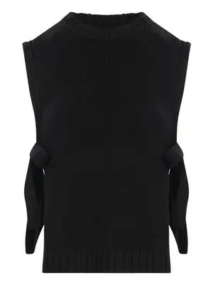 Soeur Sleeveless Knit Sweater - Black
