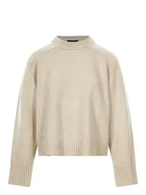 Soeur Soeur Slit-Cuff Ribbed-Trim Crew Neck Sweater No