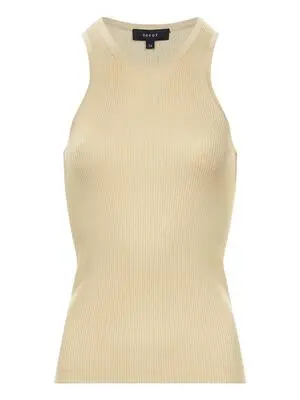 Soeur Ribbed Knit Vest - Nude