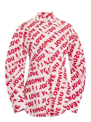 Philosophy Di Lorenzo Serafini Typographic Print Shirt - No