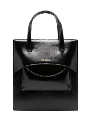 HIDESINS Croc-effect Tote Bag - Black