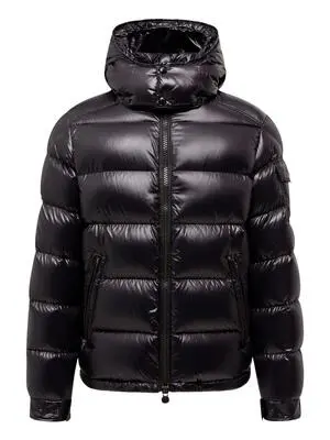 Moncler Maya Shiny Puffer Jacket Black