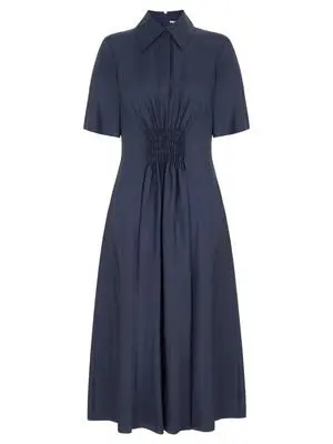 EMILIA WICKSTEAD Khloe Dress In Silk Twill - Navy