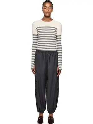 Serena Bute Wool Balloon Trousers - Grey