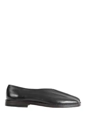 LEMAIRE Flat Piped Slippers - Black