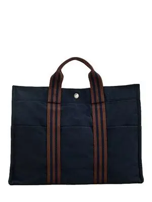 Shopbop Hermes Fourre Tout Canvas Handbag Mm - Blue