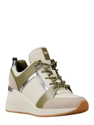 Michael Kors Georgie Mixed-media Trainers - Green