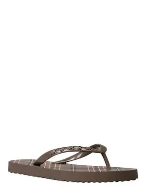Michael Kors Plaid Print Flip Flop - Grey