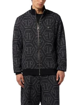 Philipp Plein Monogram Jacquard Track Jacket - Black