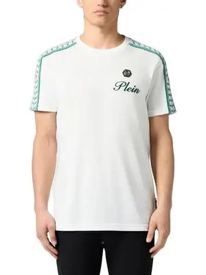 Philipp Plein Piquet Round Neck T-shirt Plein Tennis - Offwhite