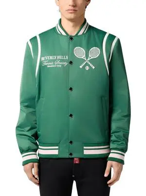 Philipp Plein Varsity Bomber Jacket - Green