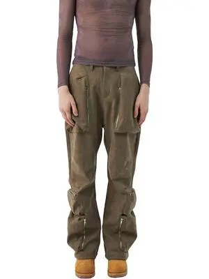 SAINT PERRY Baggy Cargo Pants - Khaki