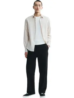 H&m Relaxed-fit Viscose Blend Trousers - Black