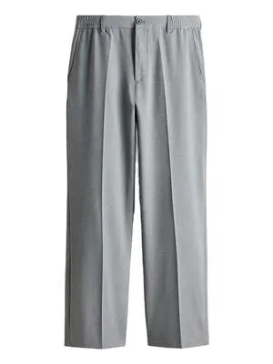 H&M Relaxed-fit Viscose Blend Trousers - Light Gray