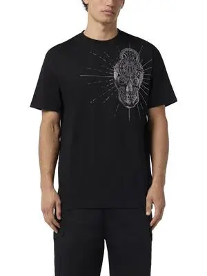 Philipp Plein Round Neck T-shirt Skull Stones - Black