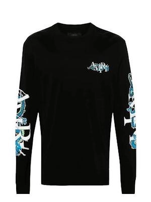 Amiri Lny Dragon Long Sleeve Tee Shirt - Black