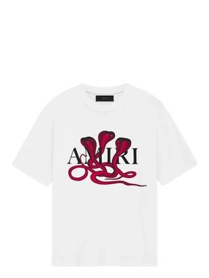 Amiri Snake Tee Shirt - White/red